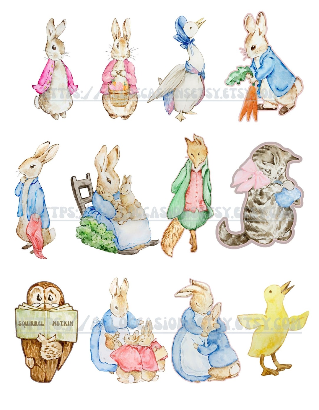 Beatrix Potter Peter Rabbit Table Setting Decoration INSTANT DOWNLOAD ...