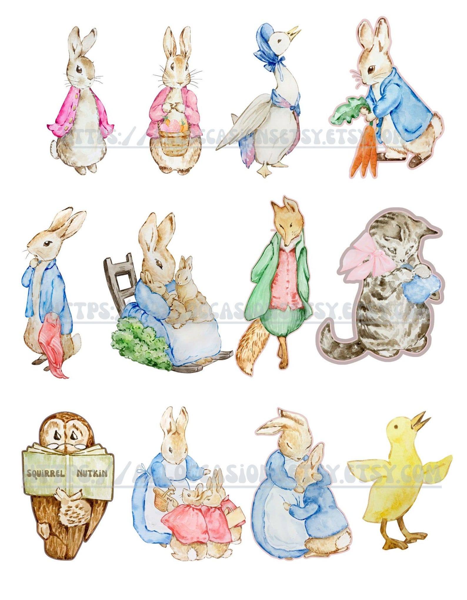 Beatrix Potter Peter Rabbit Table Setting Decoration INSTANT DOWNLOAD ...