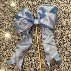 Pink, Cream or Blue Satin Bow Coquette Cake Topper Love Shack She's ...