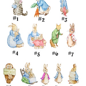 Beatrix Potter Peter Rabbit Flopsy Friends Custom Name or Blank Place ...