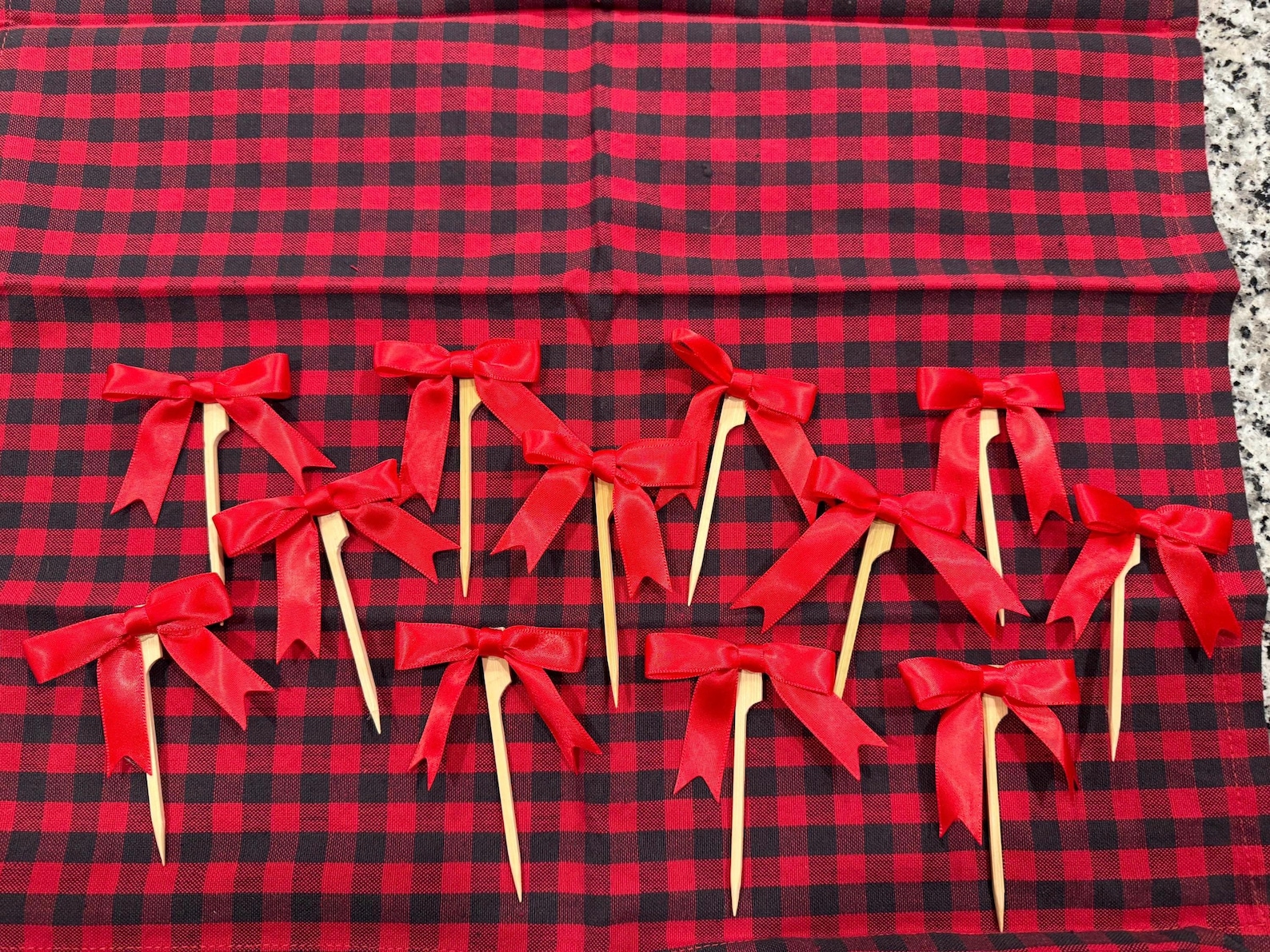 Red or Burgundy Bow Cupcake Toppers Christmas Holiday Birthday Bridal ...