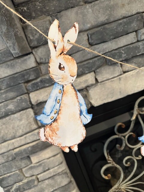Peter Rabbit Birthday Garland Baby Shower Nursery Decor Baby Shower ...