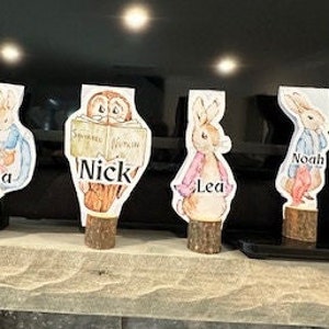 Beatrix Potter Peter Rabbit Flopsy Friends Custom Name or Blank Place ...