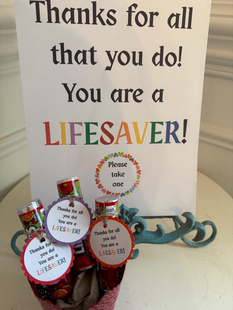 LIFESAVER Tag EMS Nurse Doctor Caregiver Police Fire Employee ...