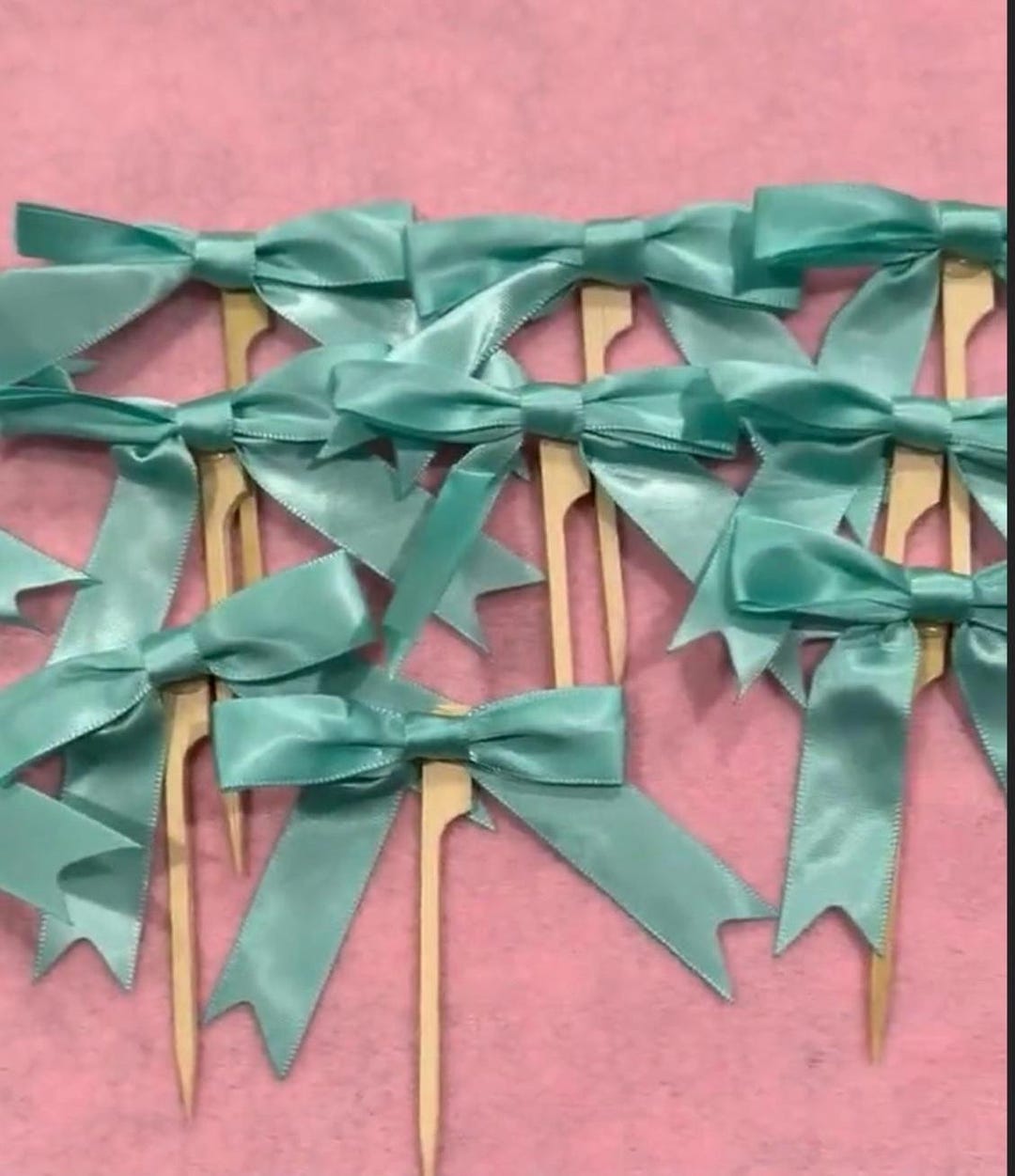 Tiff Blue Bow Cupcake Toppers Baby Shower Christmas Holiday Birthday ...