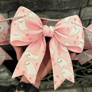 Pink Bow 8 Bows Ghost Coquette Halloween Classroom Cute Fun Ghost Party ...