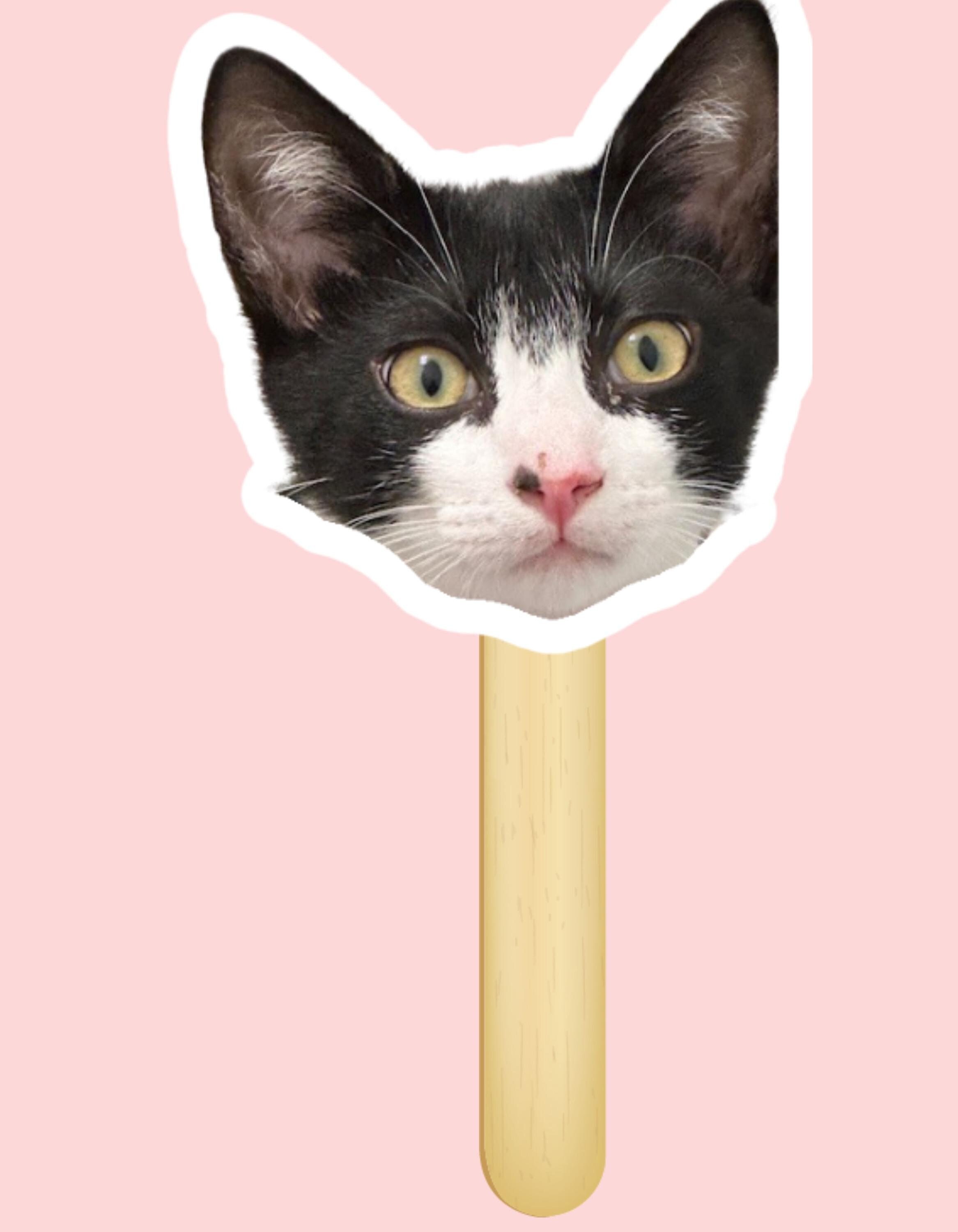Cat Dog Pet or Person on a Stick Digital Head on a Stick Printable Big ...