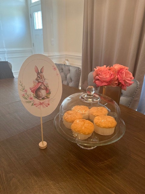 Pink Peter Rabbit Flopsy Bunny in Pink Cape Pink Bow Cake Topper or ...