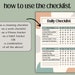 Aesthetic Daily Checklist Printable, Cleaning Checklist, Habit ...