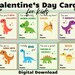 Dinosaur Valentines Day Exchange Cards for Kids, Printable Valentine's ...