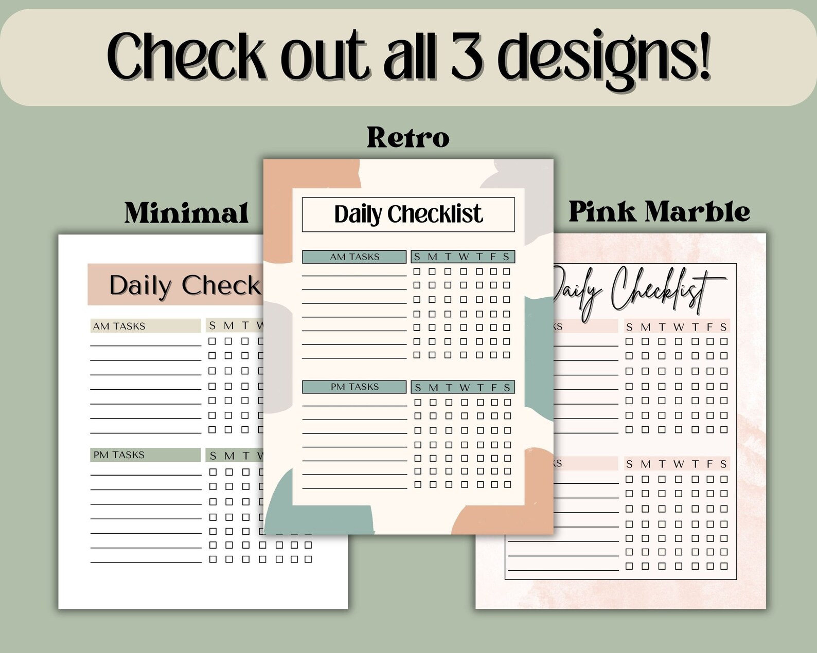 Aesthetic Daily Checklist Printable, Cleaning Checklist, Habit ...