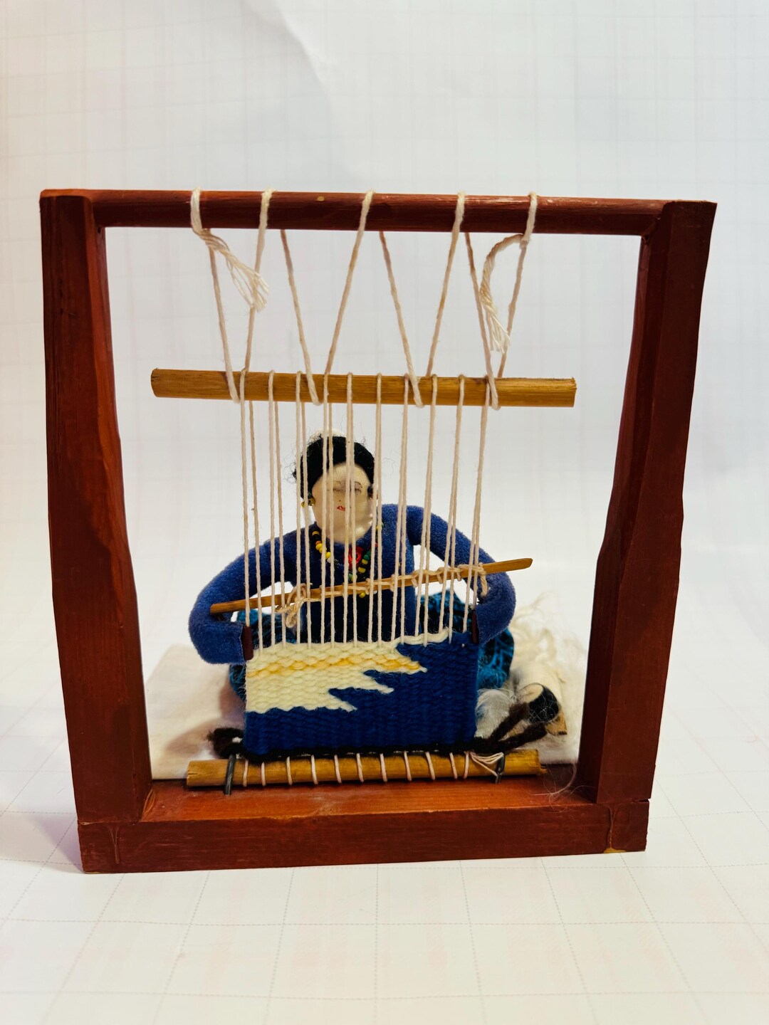 Native American Navajo Woman & Baby Rug Weaving Loom Weaver Cloth ...