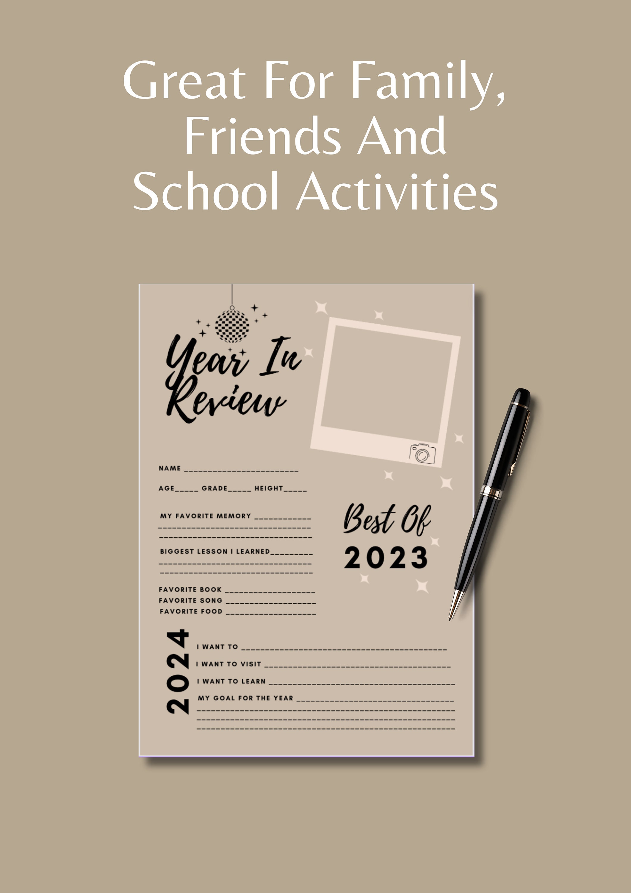 2024 New Year Resolution Printable New Year Resolution New Year ...