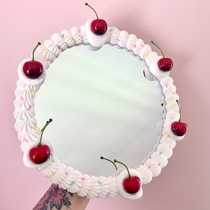 Fake Cake Mirror | Pastel Sprinkles With Cherries and Hearts | Cute ...