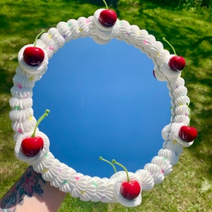 Fake Cake Mirror | Pastel Sprinkles With Cherries and Hearts | Cute ...