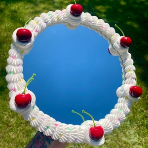 Fake Cake Mirror | Pastel Sprinkles With Cherries and Hearts | Cute ...