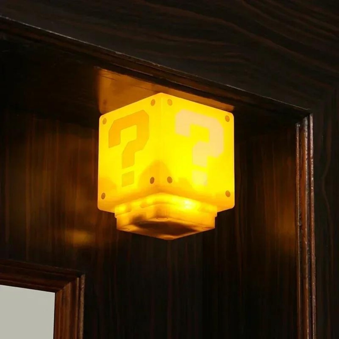 Custom Super Mario Bros Question Block Lamp Night Light Game Block ...
