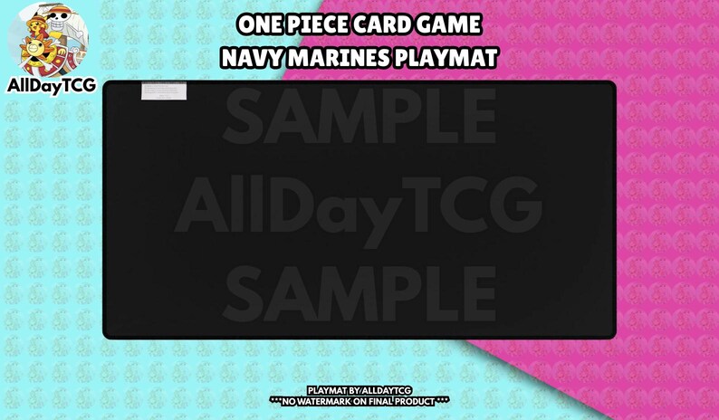 Custom One Piece TCG Navy Marines Playmat With Zones - OPTCG Trading ...