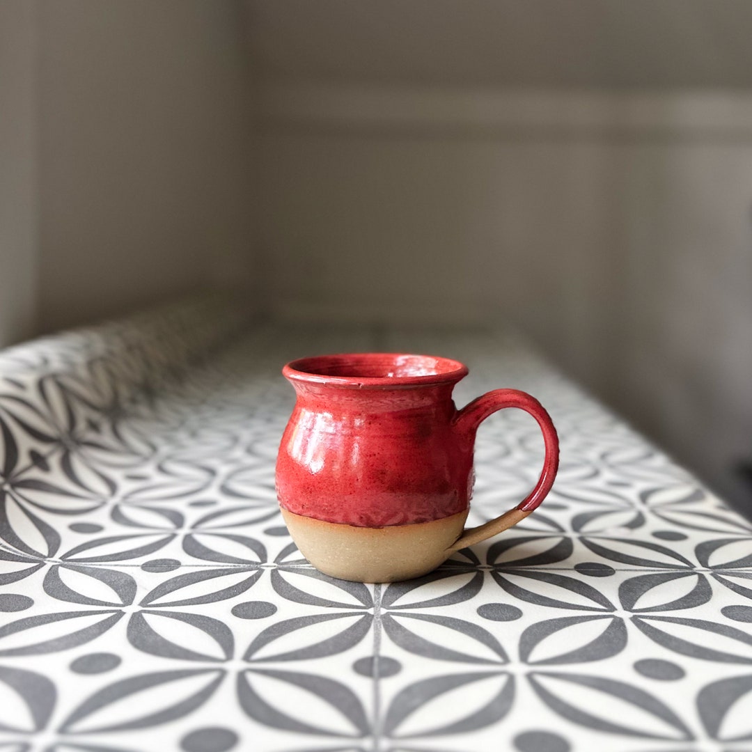 Medium Round Ceramic Mug, Pottery Cup, Stoneware Coffee Cup, Handmade ...