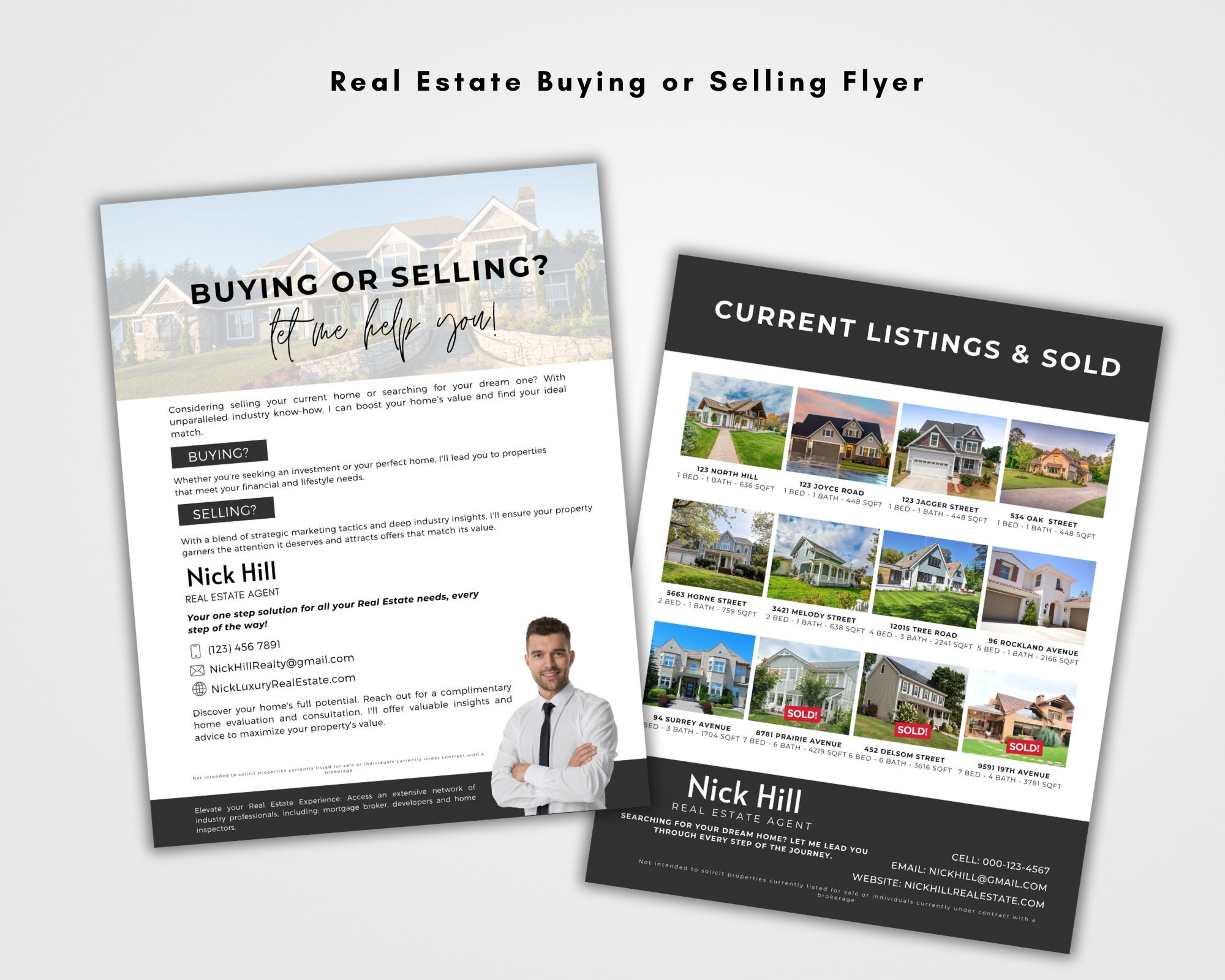 Real Estate Buying or Selling Luxury Realtor Advertising Flyer - Etsy