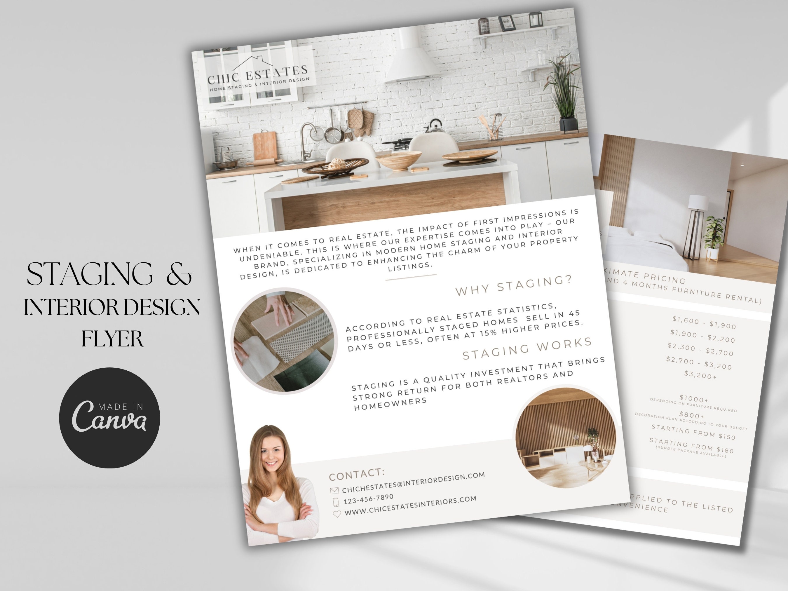Home Staging & Interior Design Flyer | Home Staging Flyer | Home ...