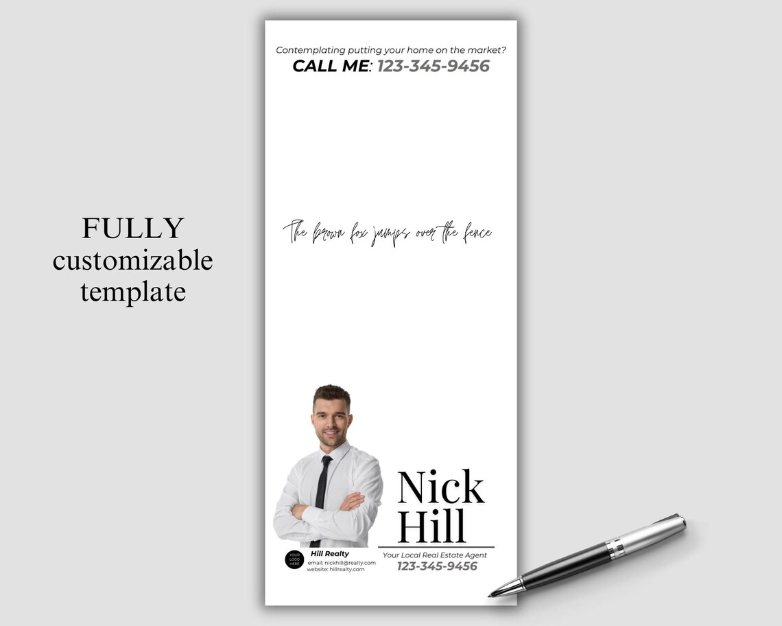 Personalized Real Estate Notepad Template, Writing Pad, Marketing Tools ...