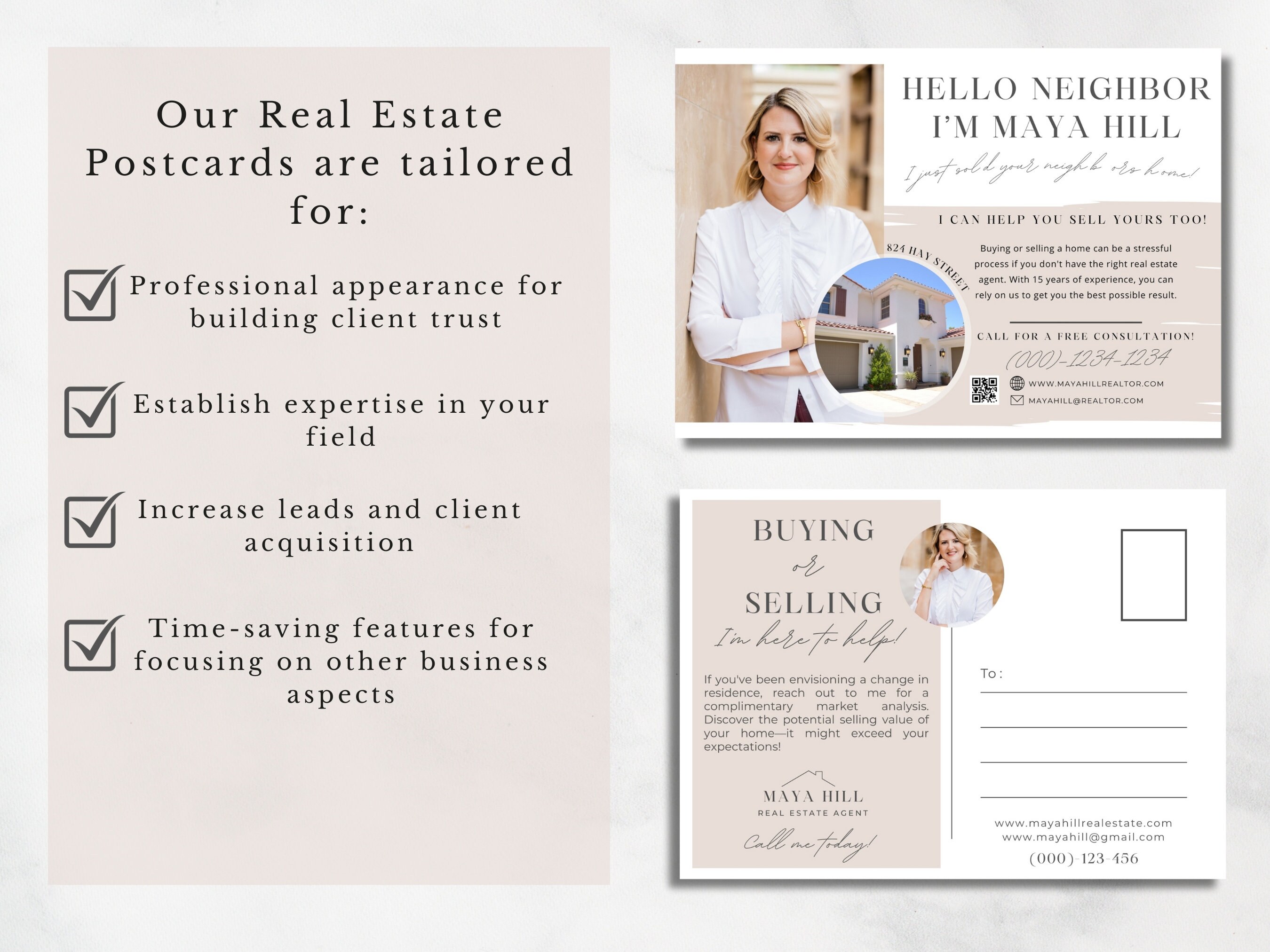 Realtor Mailer Postcard, Realtor Advertising, Real Estate Postcard ...