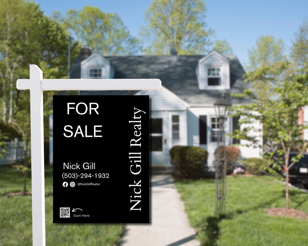 Minimalist for Sale Realtor Yard Sign | Property Sign | Realtor Sold ...