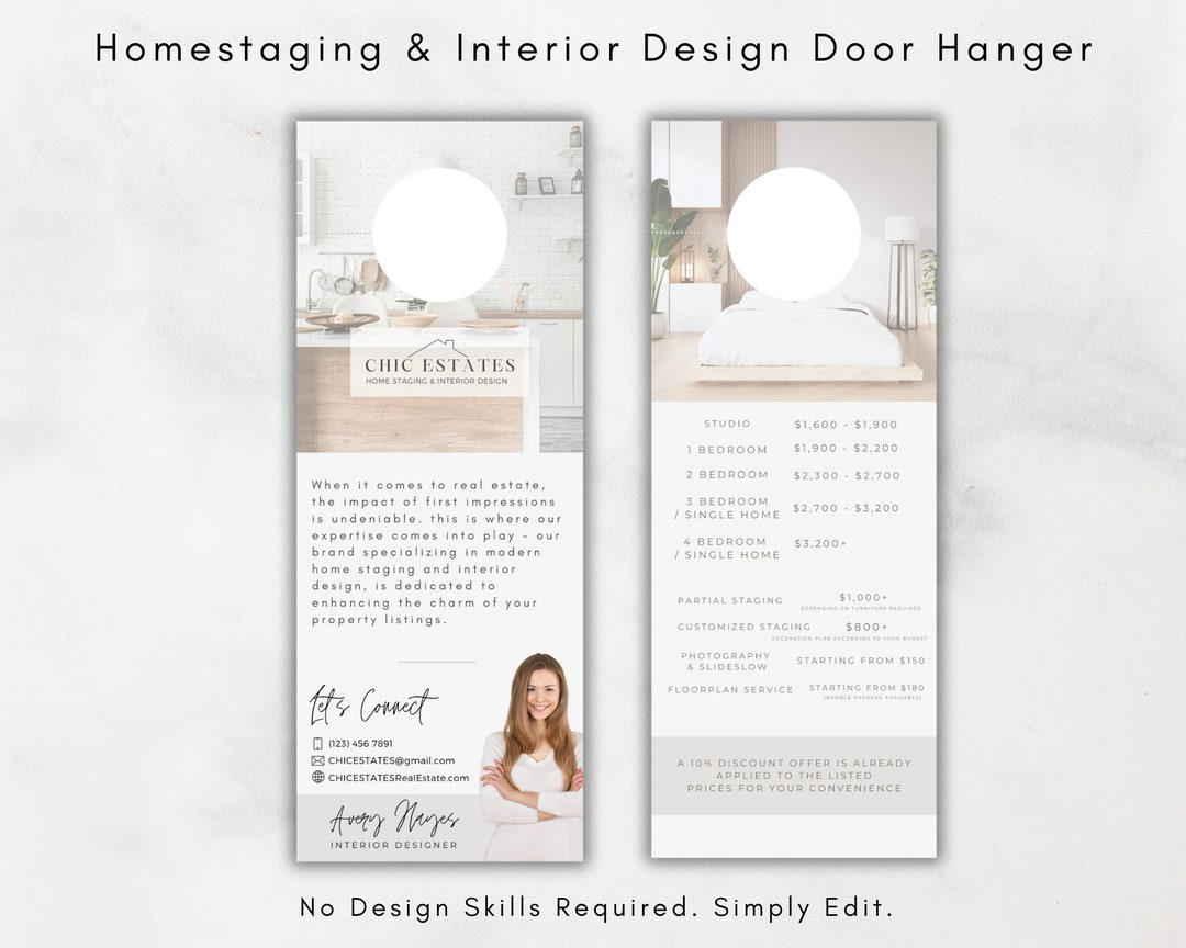 Home Staging & Interior Door Hanger, Home Staging Flyer, Home Staging ...