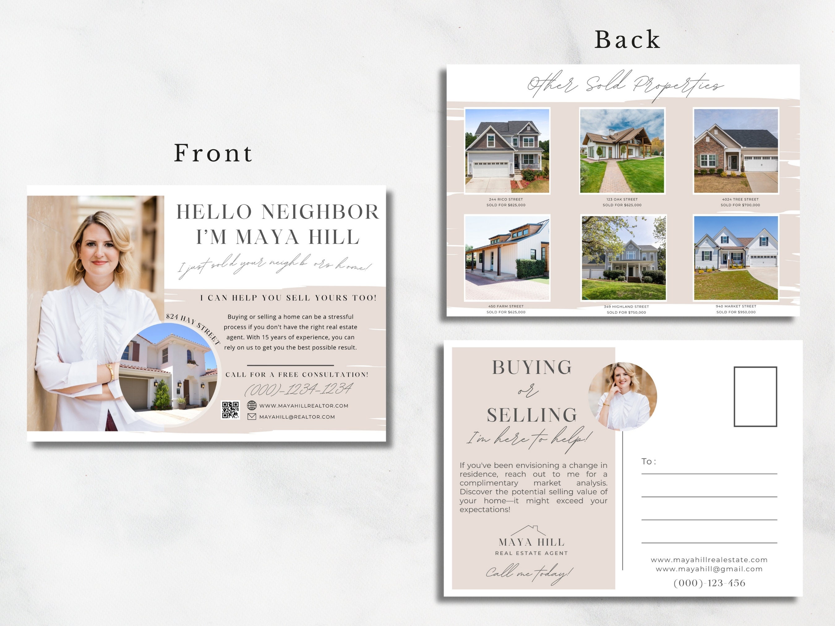 Realtor Mailer Postcard, Realtor Advertising, Real Estate Postcard ...
