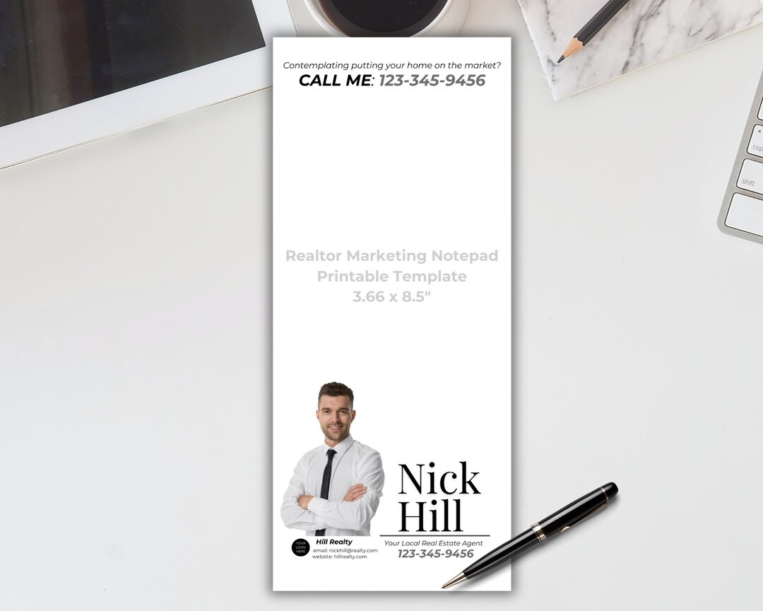 Personalized Real Estate Notepad Template, Writing Pad, Marketing Tools ...
