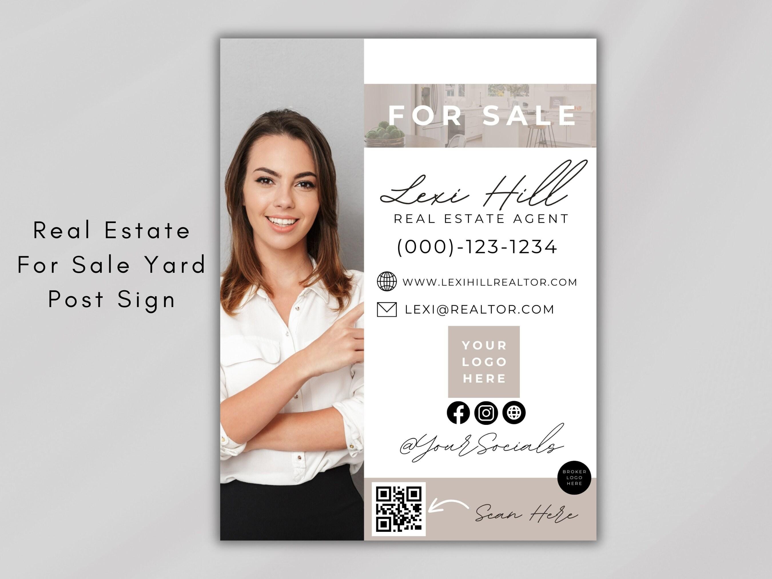 18x24 Horizontal Real Estate Yard Lawn Sign, Property Sign, Realtor ...
