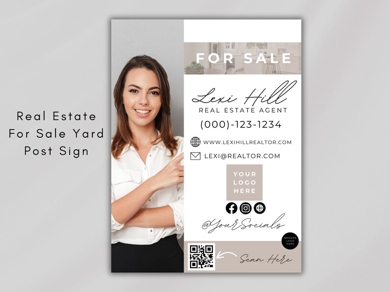 18x24 Horizontal Real Estate Yard Lawn Sign, Property Sign, Realtor ...