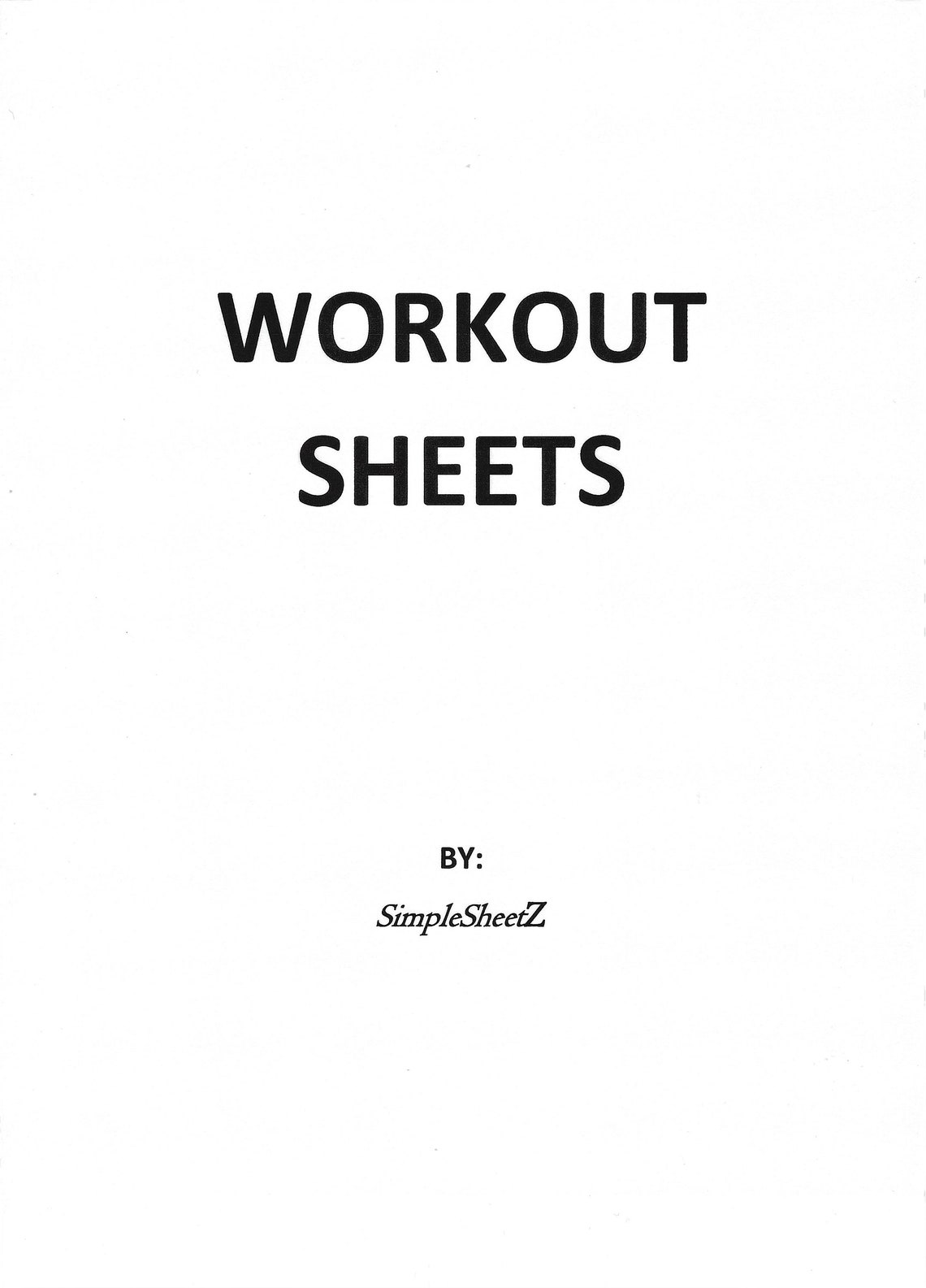 My Workout Sheets - Etsy