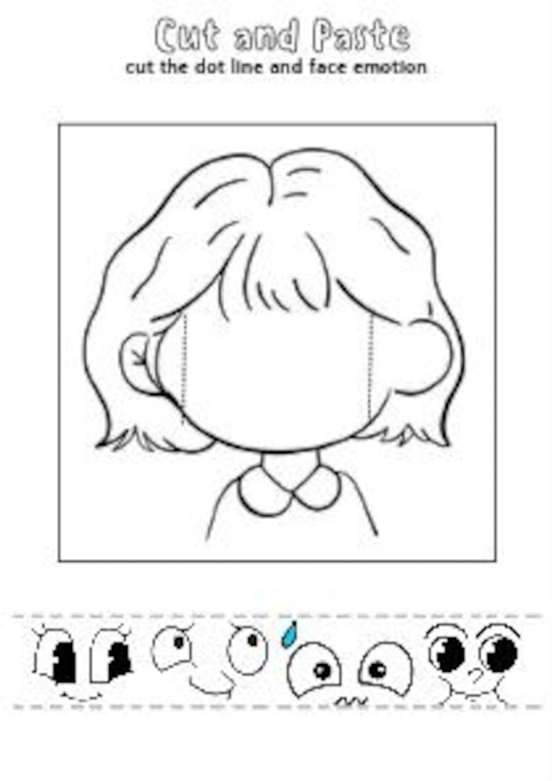 Emotion Worksheets for Toddler, Prek & Kindergarden - Etsy