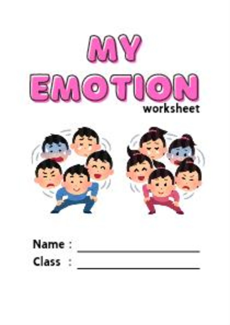 Emotion Worksheets for Toddler, Prek & Kindergarden - Etsy