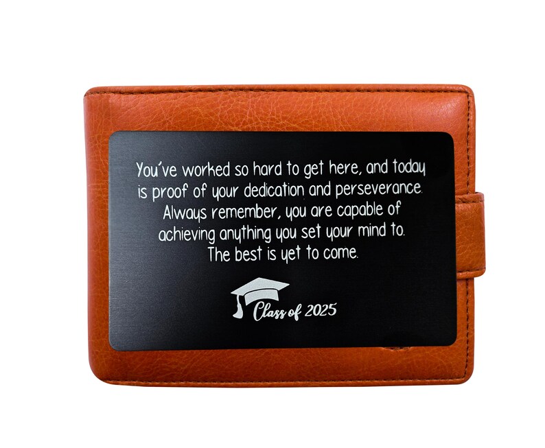 Graduation Wallet Insert – Engraved Keepsake Card for Son or Daughter ...