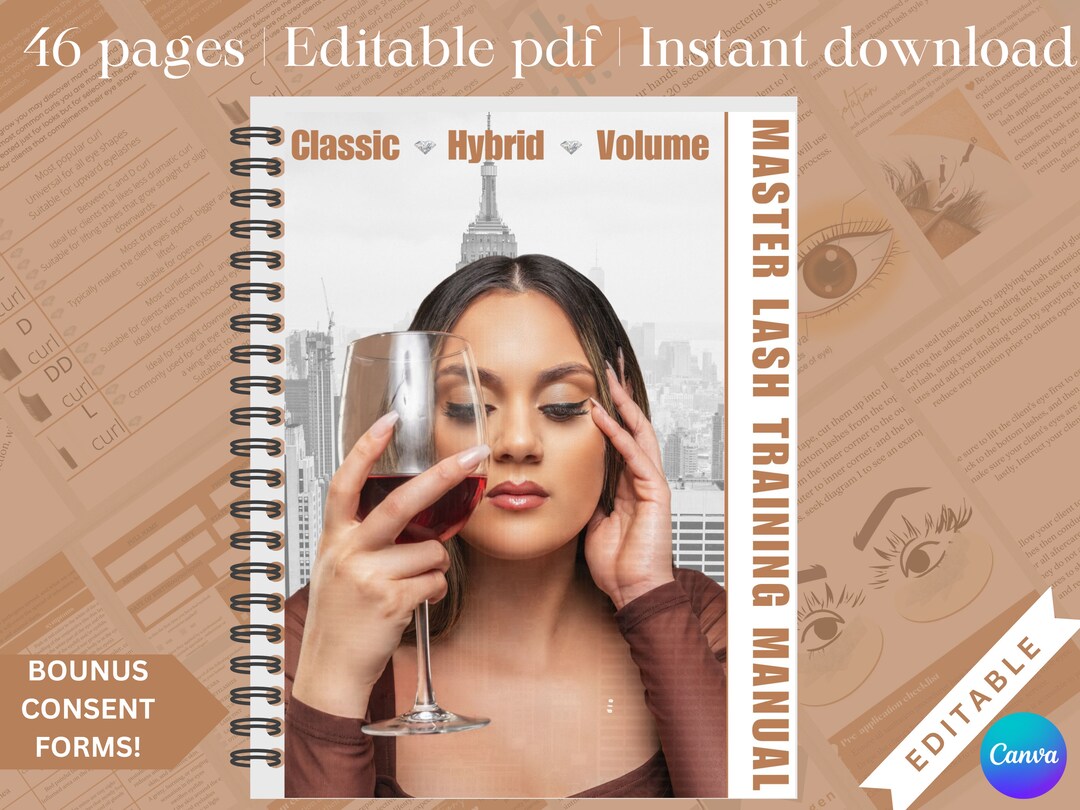 Lash Extension Training Template, Lash Extension Training Manual, Lash ...