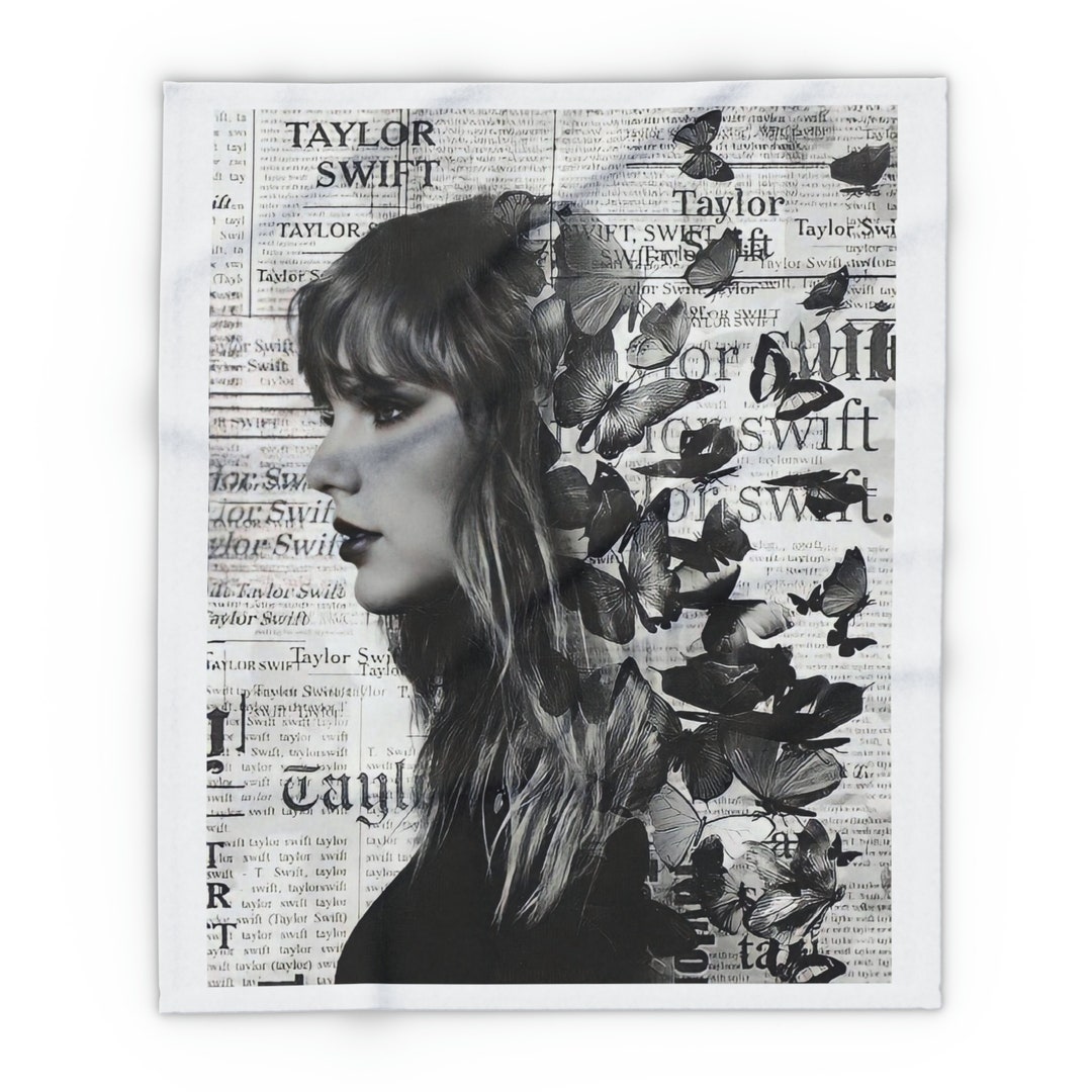 Rep Newspaper Butterflies Arctic Fleece Blanket, Taylor Swift ...