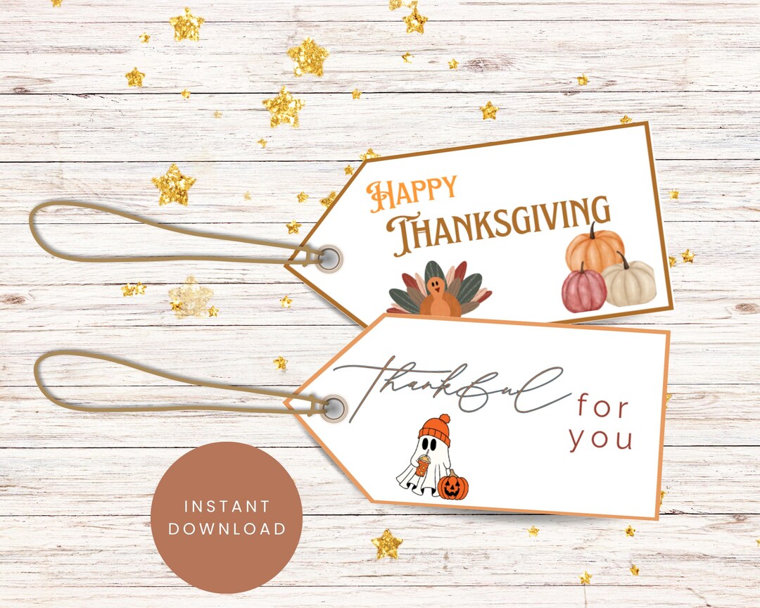 Thanksgiving Gift Tags, Thank You Gift Tag, Employee Team Thank You ...
