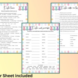 Printable Easter Bundle Games, Easter Activities for Kids, Easter ...