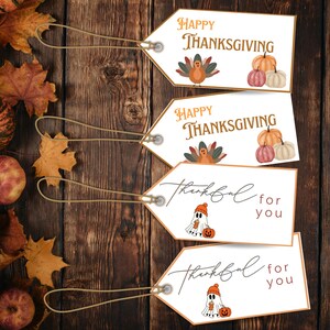 Thanksgiving Gift Tags, Thank You Gift Tag, Employee Team Thank You ...