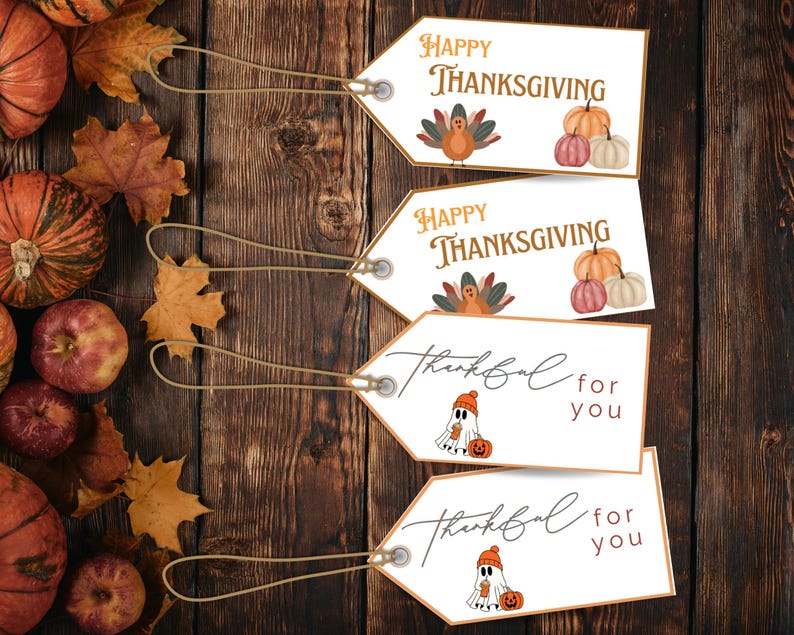 Thanksgiving Gift Tags, Thank You Gift Tag, Employee Team Thank You ...