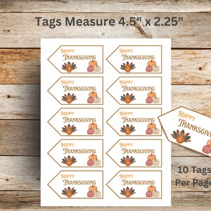 Thanksgiving Gift Tags, Thank You Gift Tag, Employee Team Thank You ...