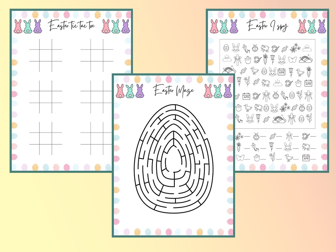 Printable Easter Bundle Games, Easter Activities for Kids, Easter ...