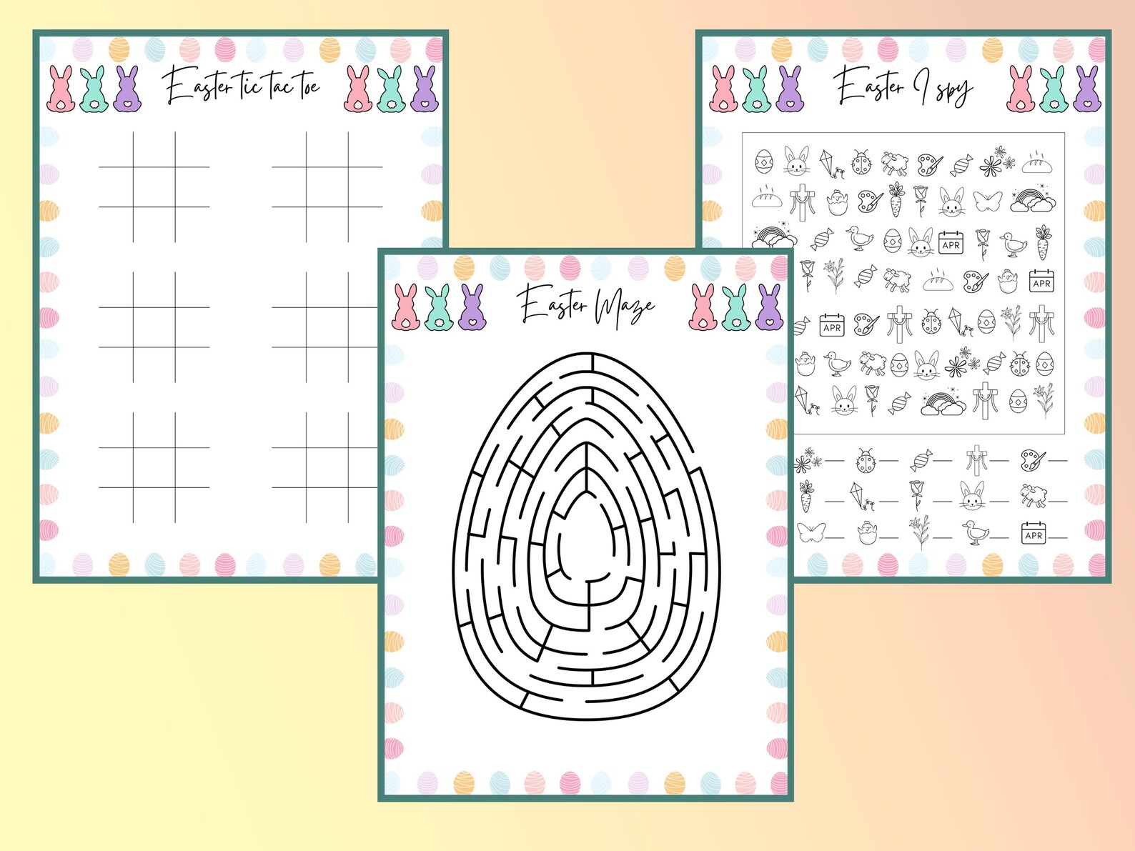 Printable Easter Bundle Games, Easter Activities for Kids, Easter ...