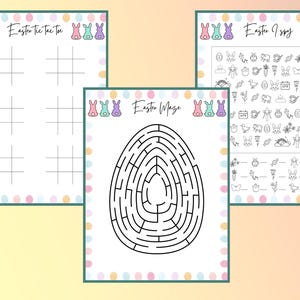 Printable Easter Bundle Games, Easter Activities for Kids, Easter ...
