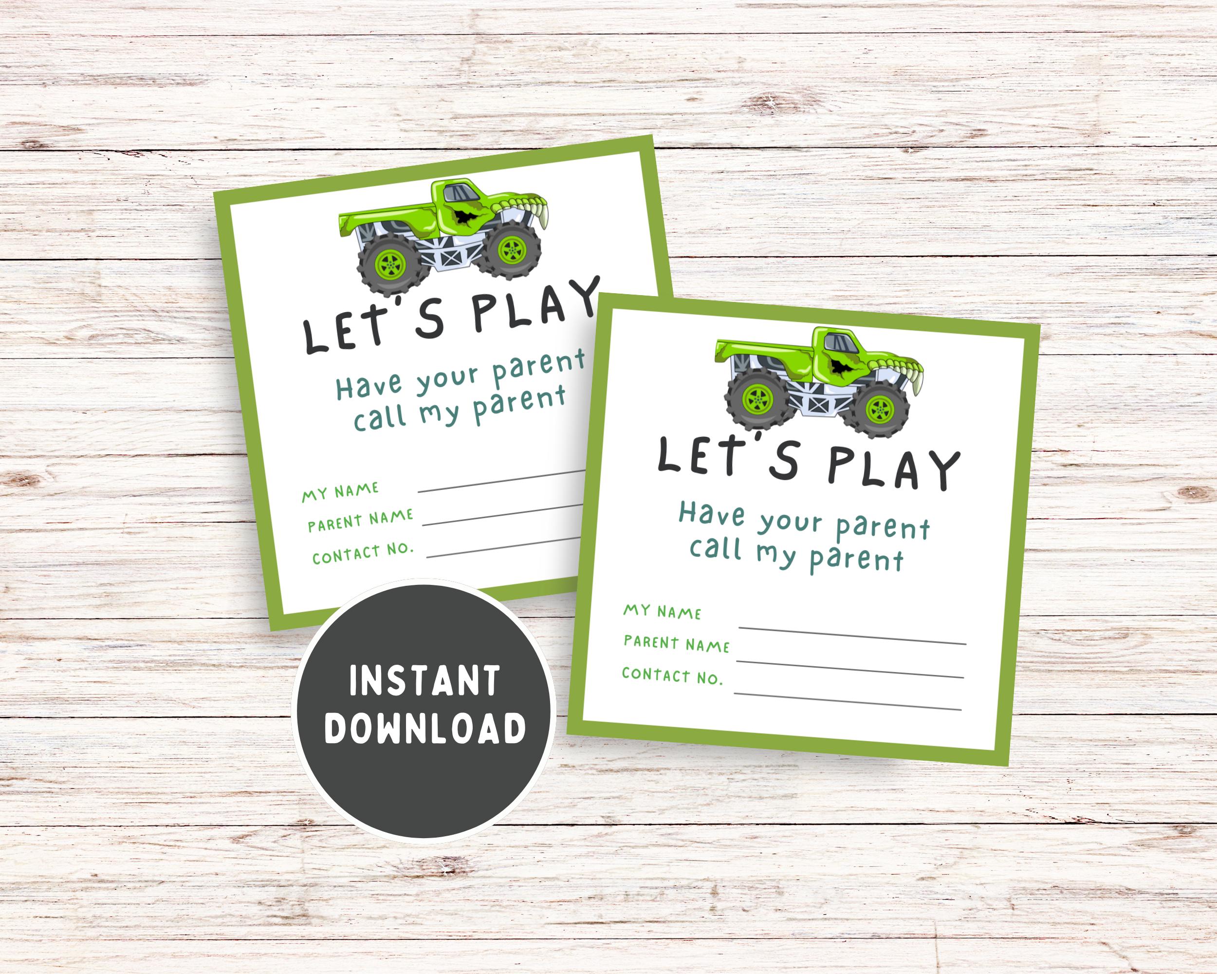 Boy's Playdate Cards, Kid’s Business Cards, Keep in Touch, Play Date ...