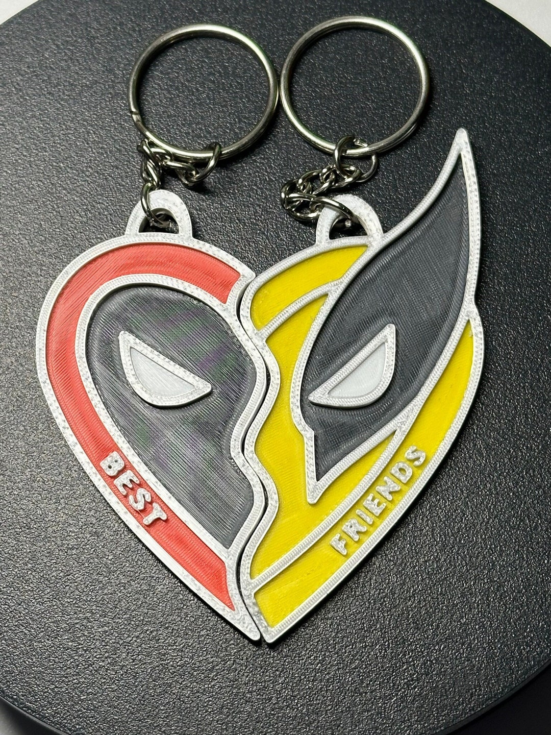 Deadpool and Wolverine Best Friends Keychain/necklace 3d Printed - Etsy