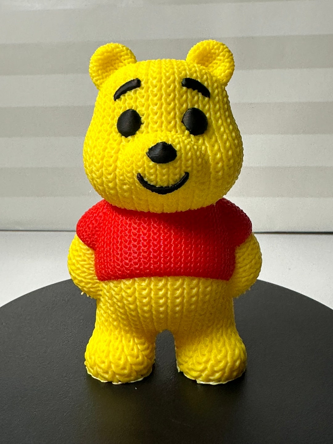 3D Printed Knit Winnie the Pooh Figure Handcrafted Hundred Acre Wood ...